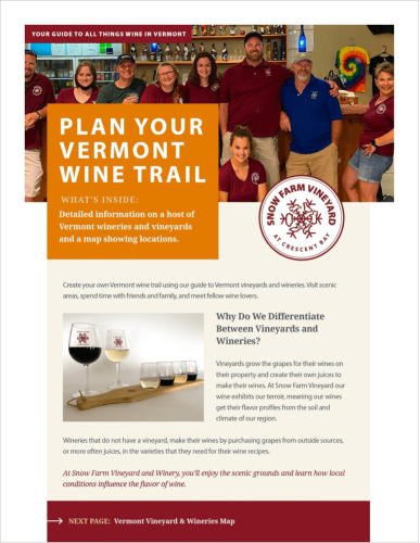 Plan your Vermont wine trail Homepage